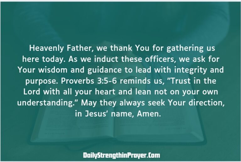 25 Opening Prayers for the Induction of Officers