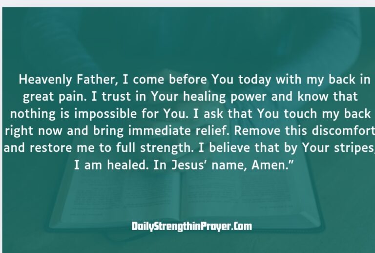 25 powerful Prayers for Back Pain (Instant Relief)